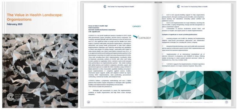 Capadev – “The Value in Health Landscape: Organizations” – Capadev